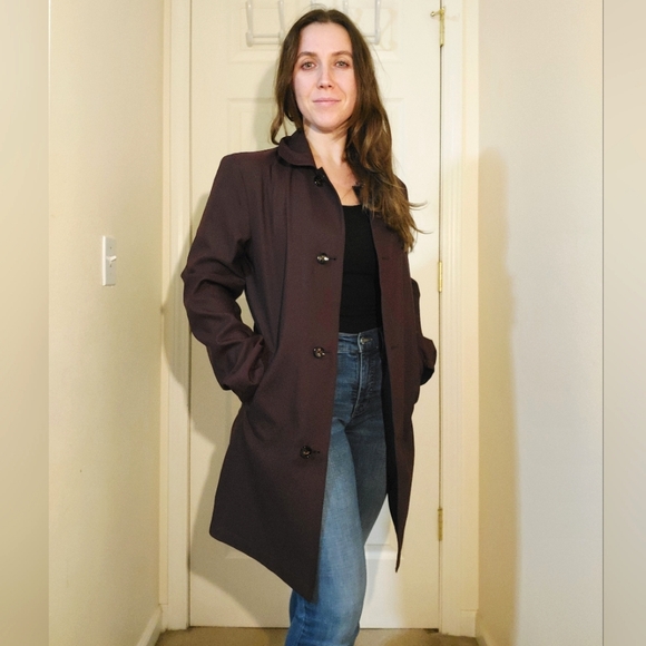 Murano | Jackets & Coats | Murano Mens Blue Burgundy Reversible Trench ...